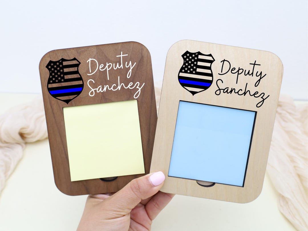 Officer Sticky Note Holder,custom Deputy Gift,thin Blue Line Office ...