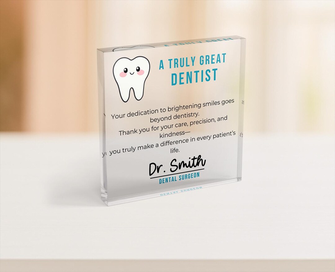 Dentist Appreciation Gift, Dental Surgeon Thank You Present ...