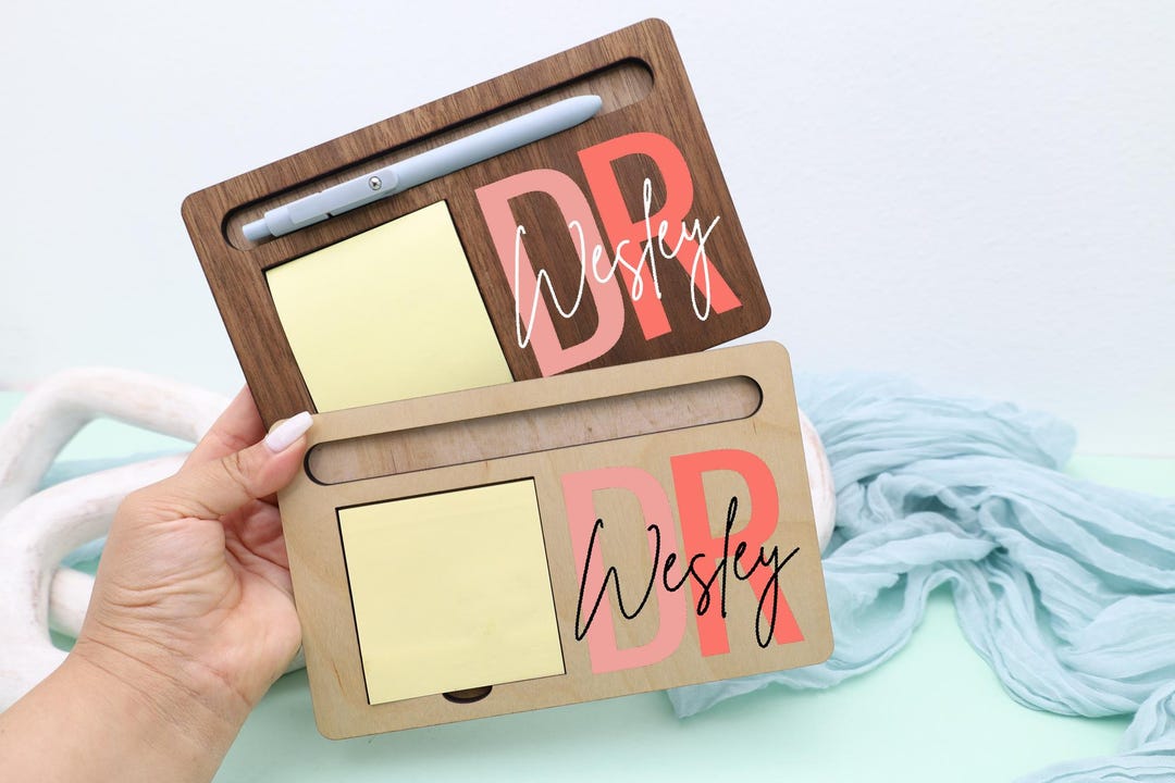 Personalized Doctor Sticky Note Holder, Custom Dr. Office Desk ...
