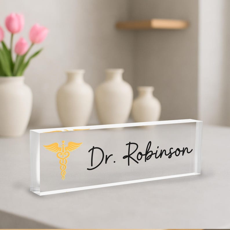 Custom Doctor Nameplate, Physician Office Decor, Medical Professional ...