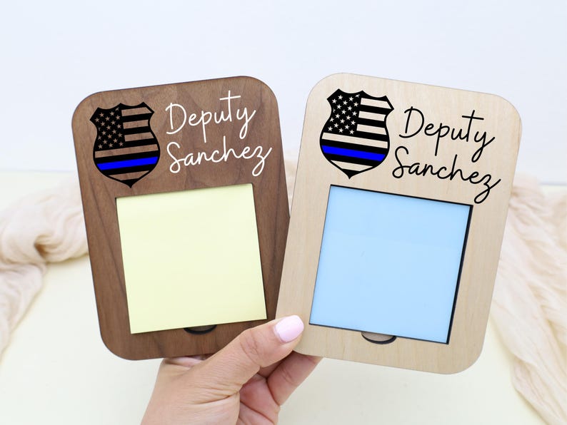 Officer Sticky Note Holder,custom Deputy Gift,thin Blue Line Office ...