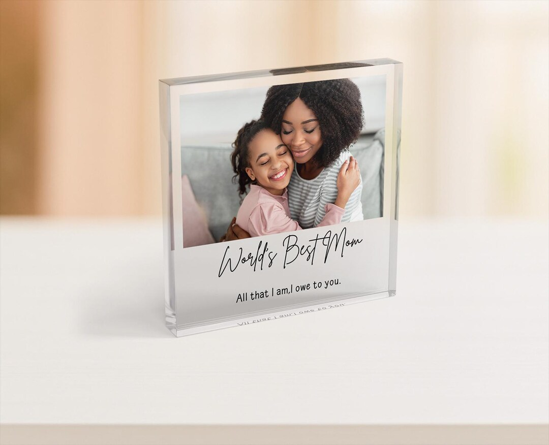 World's Best Mom Photo Block, Personalized Mother's Day Gift, Custom ...