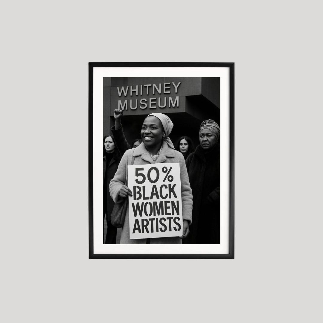 Black Women Artists Protest, Black and White Photography,activism Wall ...