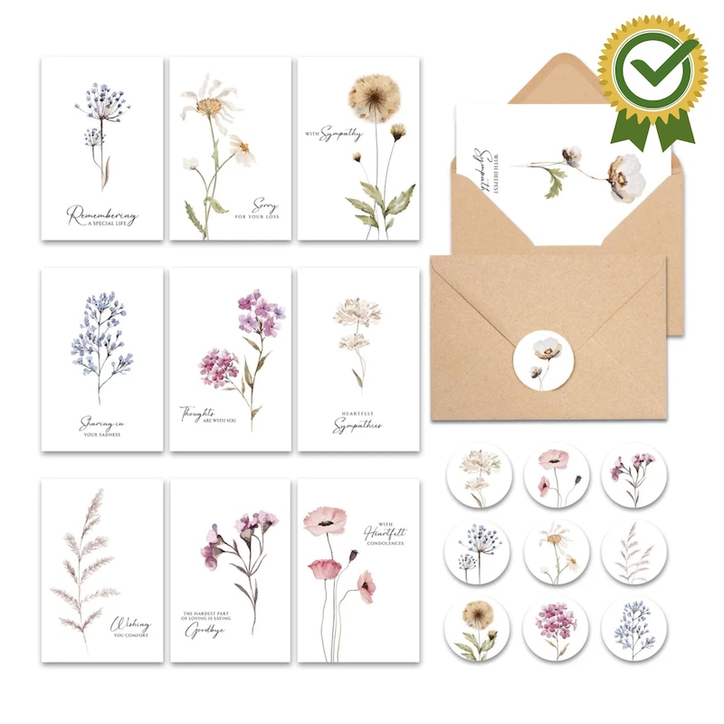 Condolence Card Packs - Etsy
