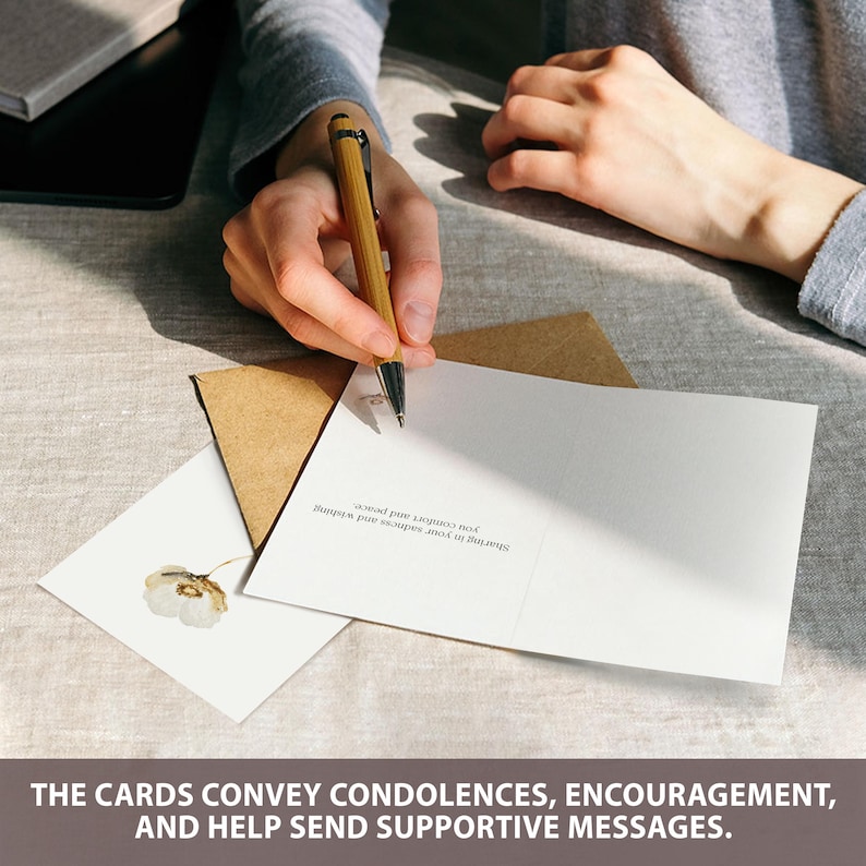 20pcs Sympathy Card Pack – Watercolor Floral Condolence Cards With ...