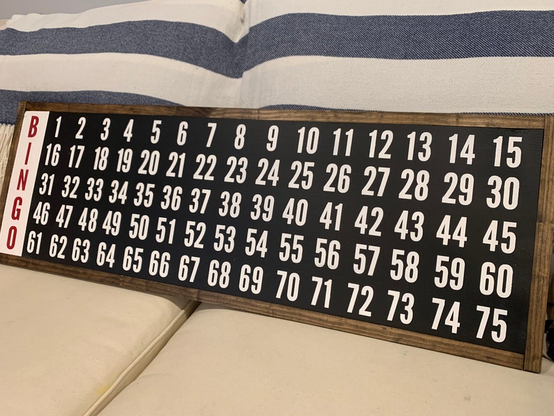 BINGO CALL BOARD Display Wood Sign Vintage Inspired | Etsy