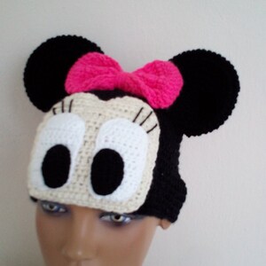 Minnie Mouse Crochet Hat-for Halloween-mini Mouse Hat-crochet - Etsy