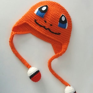 Charmander Inspired Crochet Hat,charmander Hat - Etsy