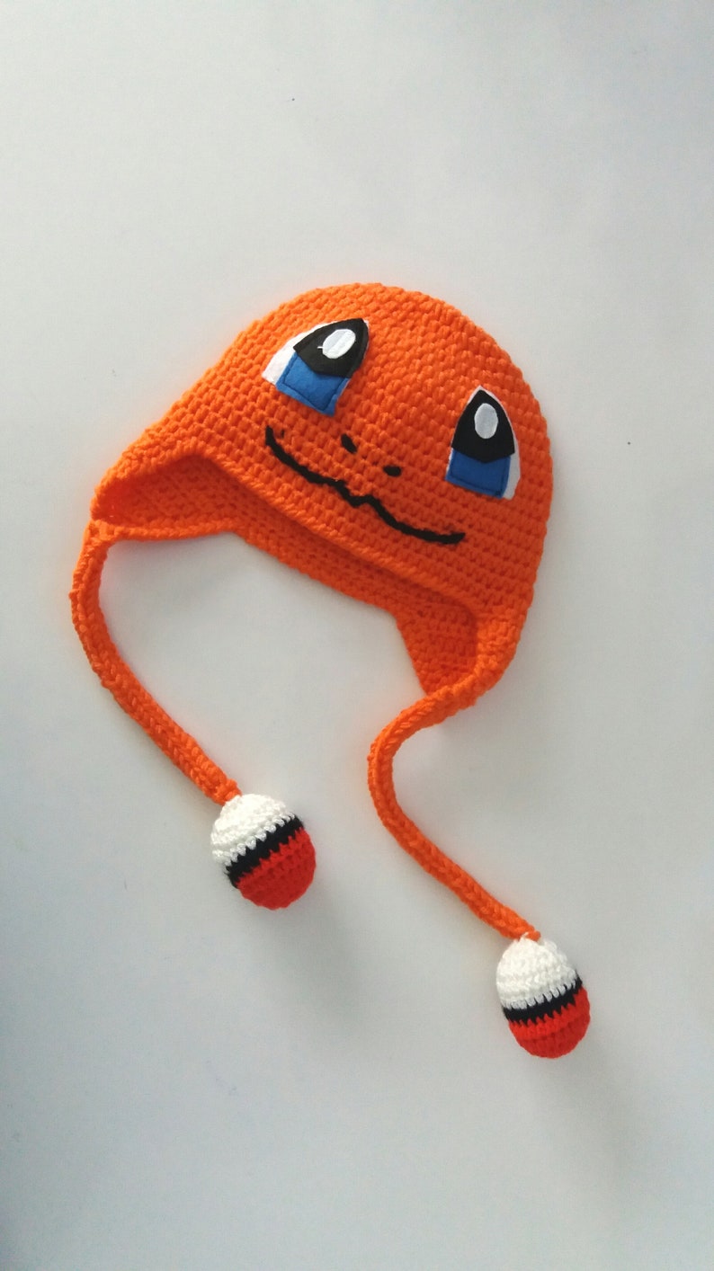 Charmander Inspired Crochet Hat,charmander Hat - Etsy