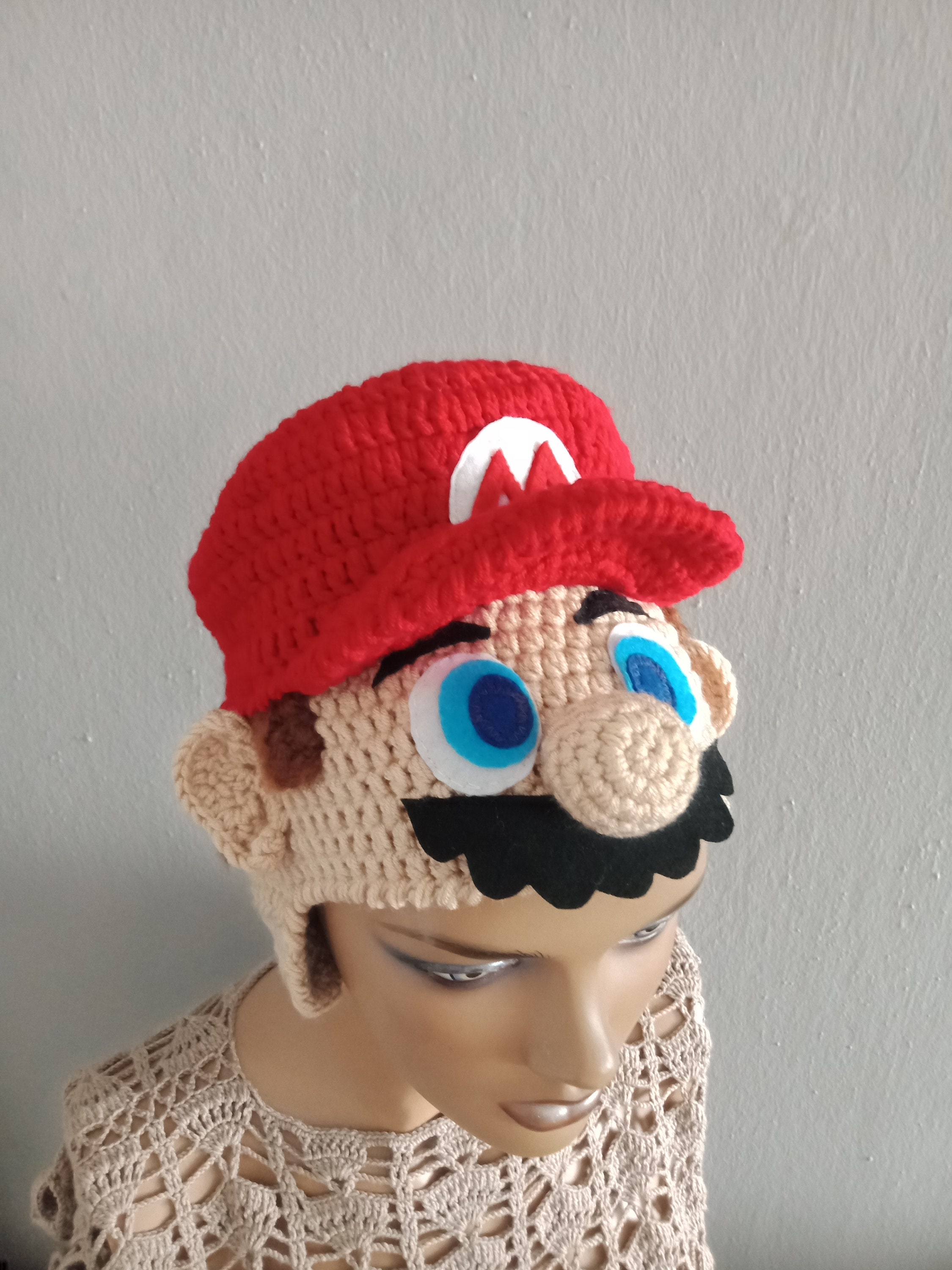 Crochet Mario Hat,select Character,toddlers Children Boys,earflap Hat ...