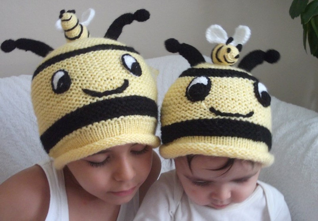 Knitting Honey Bee Hat-for Photographers, Photo Prop for Newborns ...