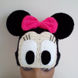 Minnie Mouse Crochet Hat-for Halloween-mini Mouse Hat-crochet - Etsy