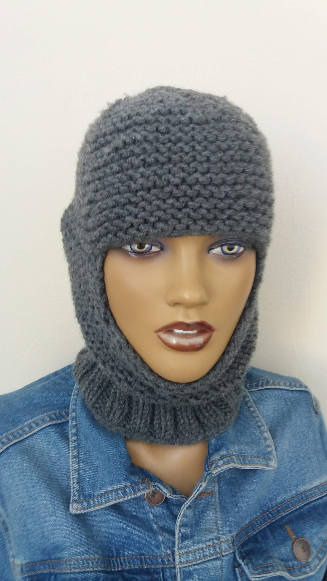 Pink Knitted Ski Hat-unisex Berets-snow Hat Face Mask-winter - Etsy