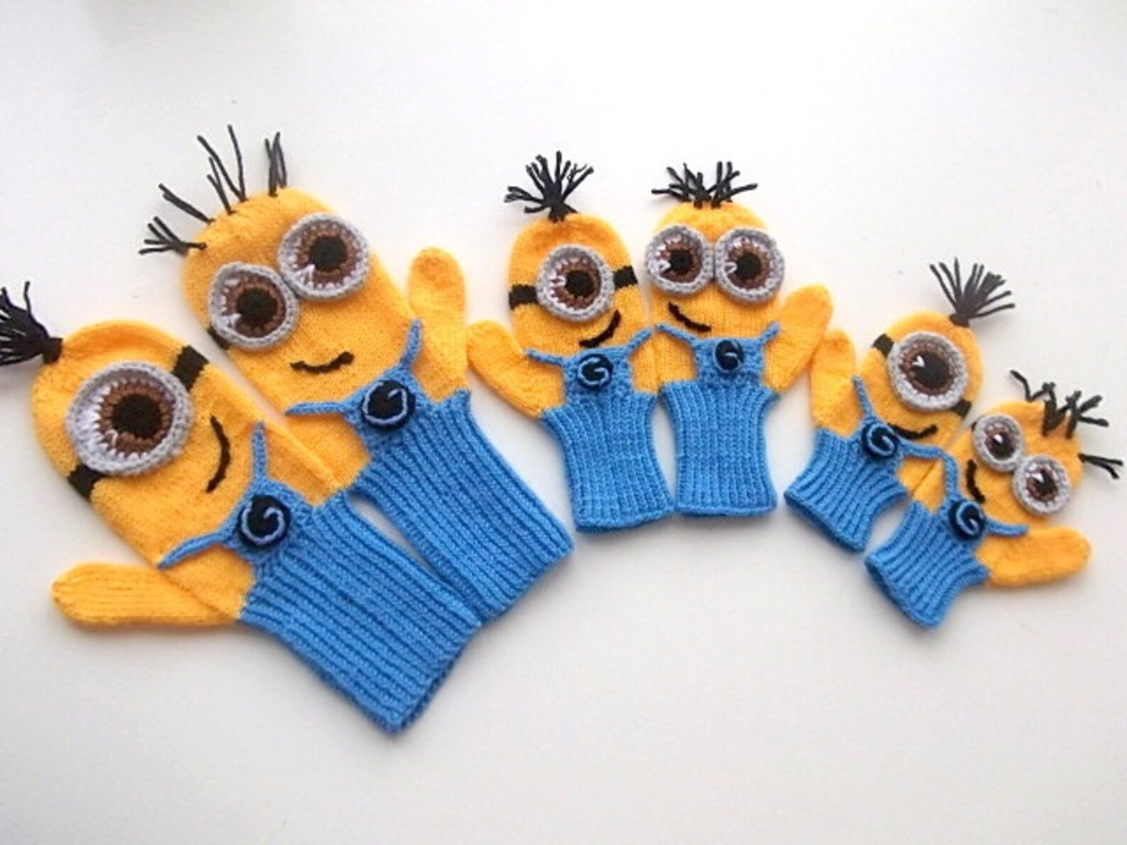 Adultkidsbabydespicable Me Minion Mittens Gloves-minion - Etsy