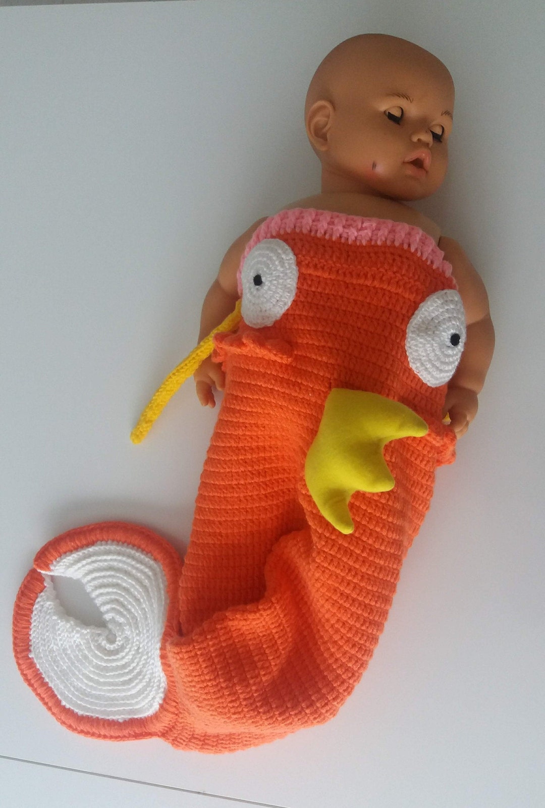 Cuddle-up Magikarp Amigurumi Snuggle Blanket-baby Cocoon Crochet ...