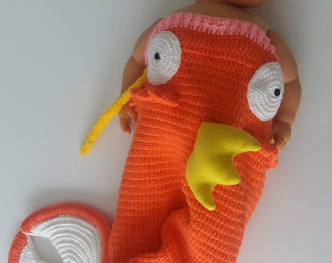 Cuddle-up Magicarp Amigurumi Snuggle Blanket-baby Cocoon Crochet ...