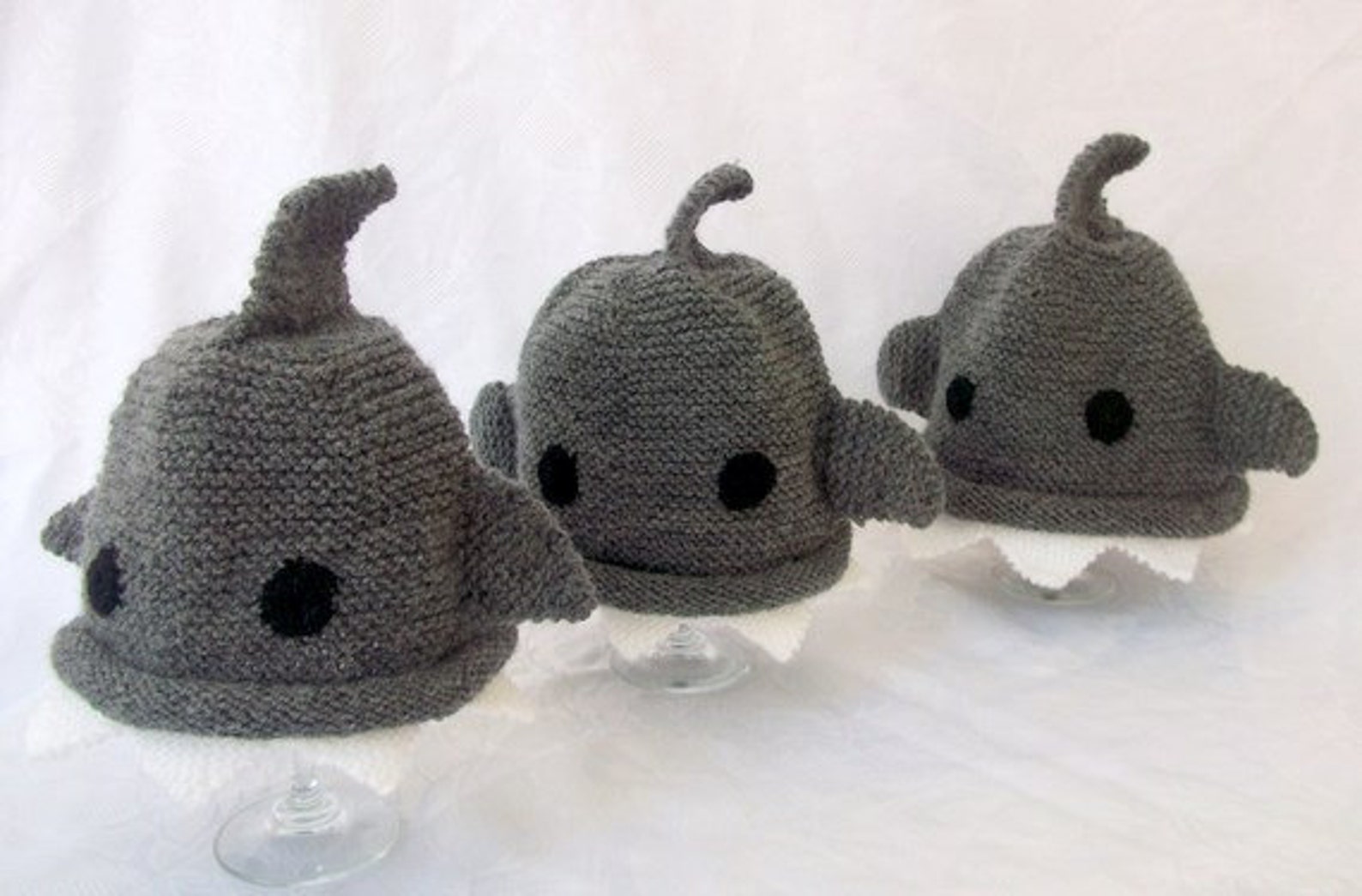 Shark Hat -knitting Baby Hat - for Baby or Toddler-size 6-12 Months ...