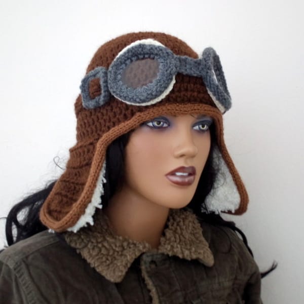 Crochet Aviator Hat - Etsy