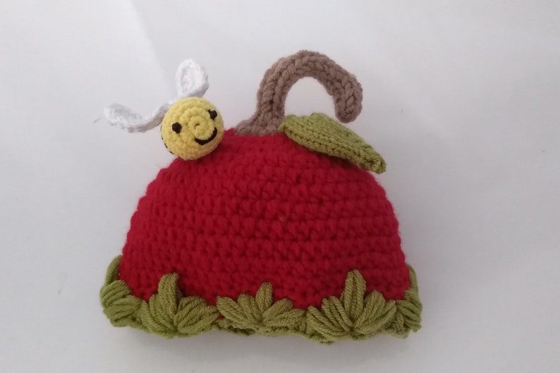 Red Apple Hat -crocheted Baby Hat - for Baby or Toddler-baby Girl or ...