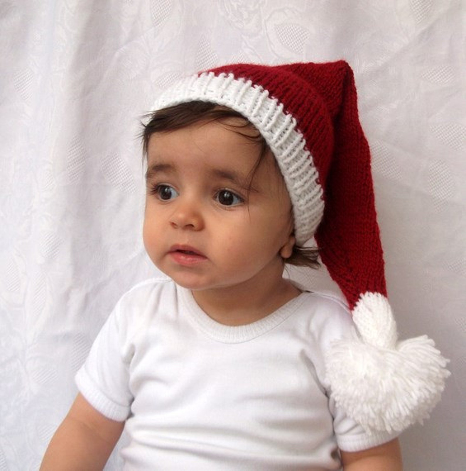 Baby Santa Hat christmas Newborn Hatphoto Prop Knitting - Etsy
