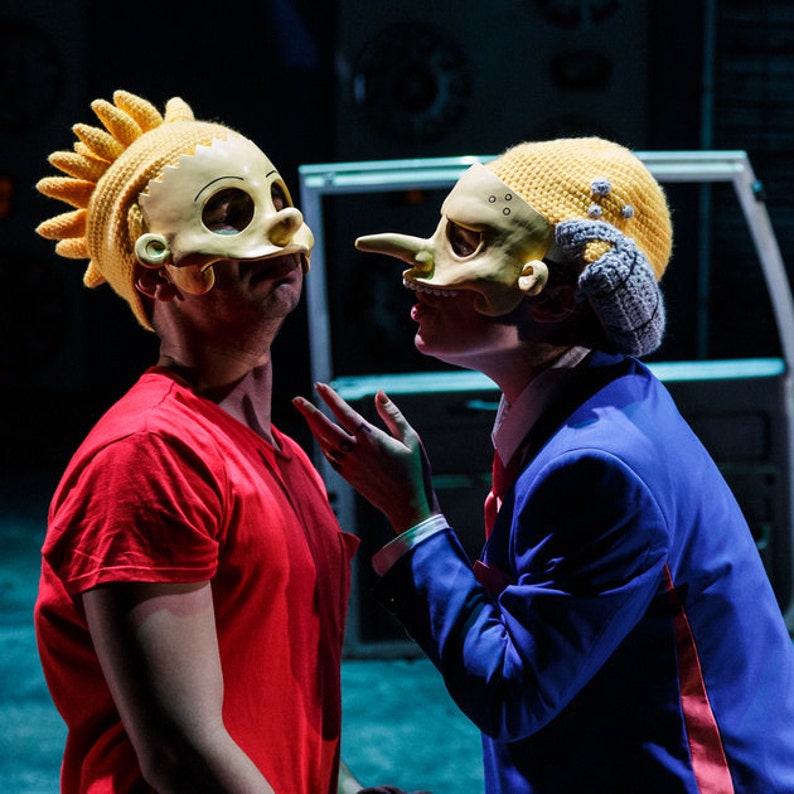 Crochet Bart Simpson Hat and Crochet Lisa Simpson Wig-crochet Bart ...