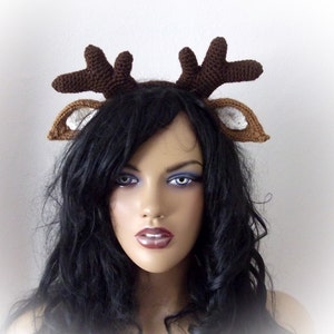 Deer Ears With Headband-reindeer Headband- Halloween Costume-deer ...