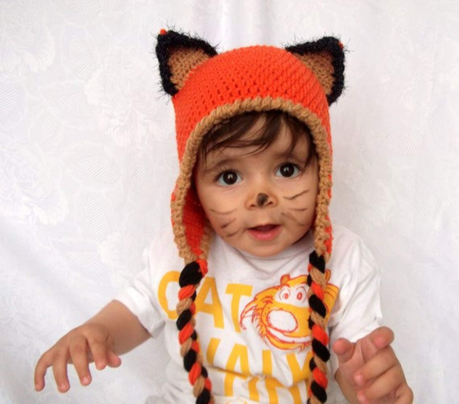 Fox Hat crochet Baby Hat-fox Hat With Earflaps Renard-for - Etsy