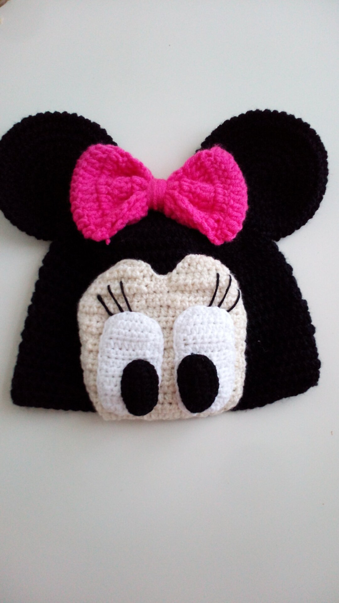 Minnie Mouse Crochet Hat-for Halloween-mini Mouse Hat-crochet - Etsy