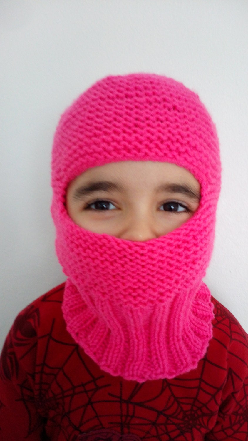 Pink Knitted Ski Hat-unisex Berets-snow Hat Face Mask-winter - Etsy