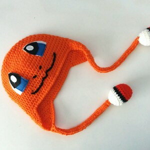 Charmander Inspired Crochet Hat,charmander Hat - Etsy