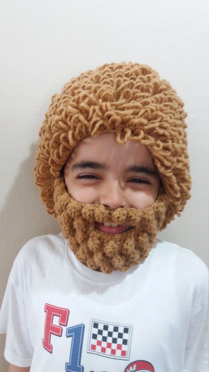 Bearded Beanie and Cabbage Patch Wig for Kids Photo - Etsy