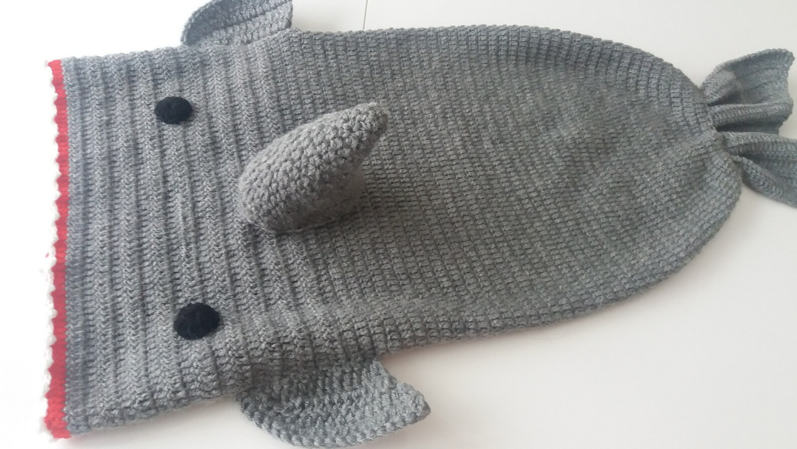 Shark Amigurumi Snuggle Blanket-baby Cocoon Crochet Pattern-baby Sleep ...