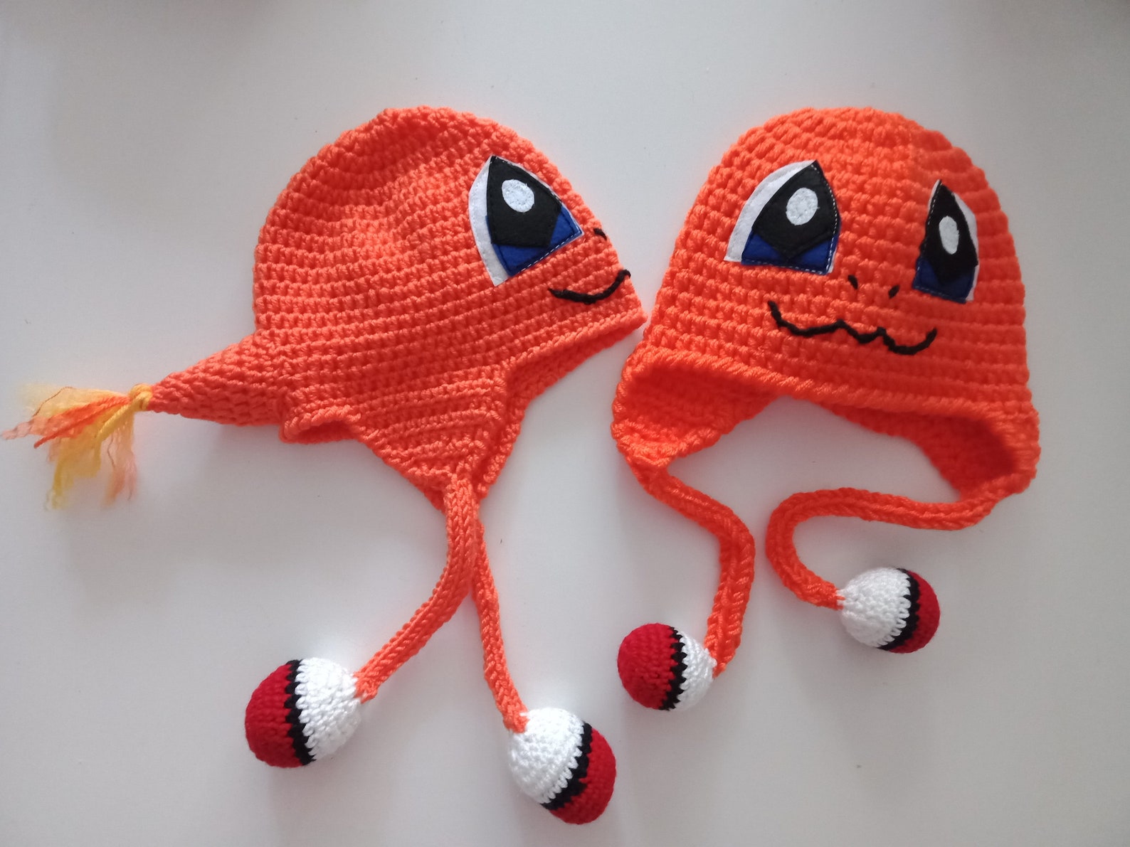 Charmander Inspired Crochet Hat,charmander Hat - Etsy