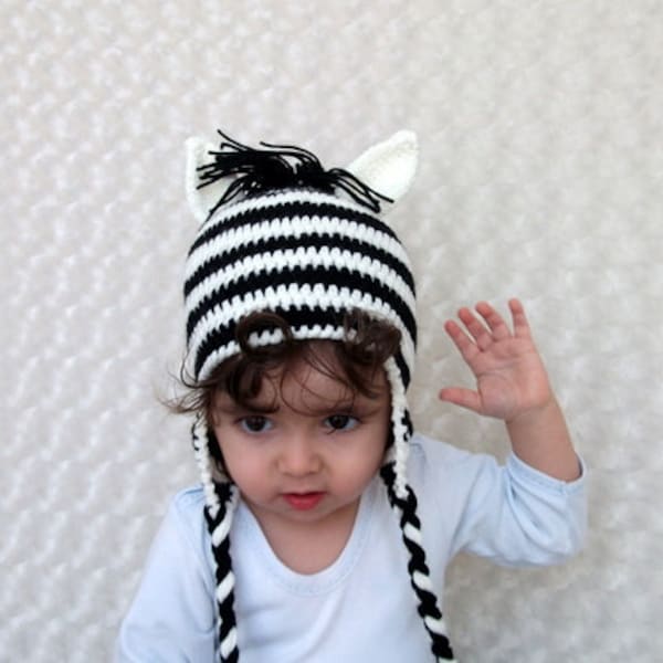 Zebra Hat - Etsy
