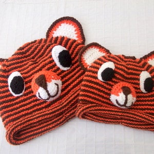 Tiger Hat knitting Tiger Hat-father and Son Tiger Hats-boy Halloween ...