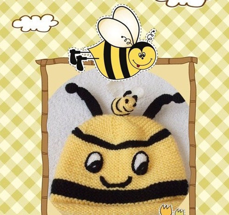 Knitting Honey Bee Hat-for Photographers, Photo Prop for Newborns ...