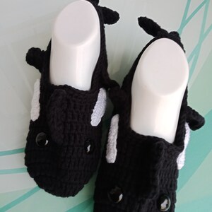 Cotton Crochet Baby Orca Slippers, House Shoes-crochet Baby Booties-for ...