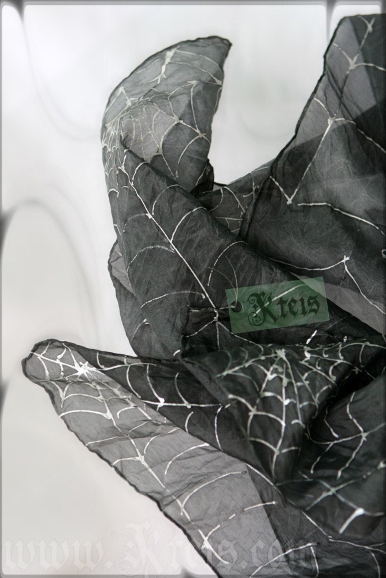 Emo Style Dark Silk Scarf Victorian Steampunk Fashion - Etsy