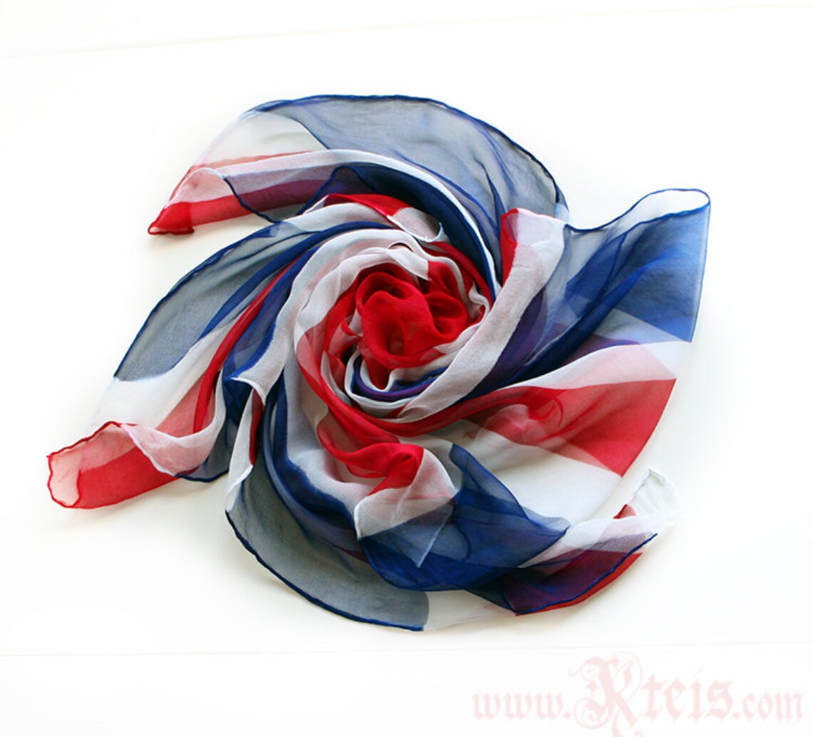 UK Flag Scarf British Flag Silk Scarf - Etsy
