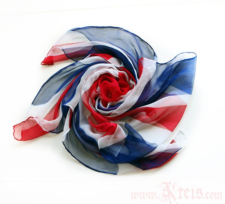 UK Flag Scarf British Flag Silk Scarf - Etsy