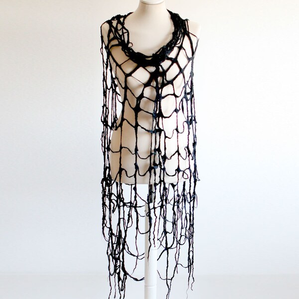 Cobweb Felted Scarf - Etsy