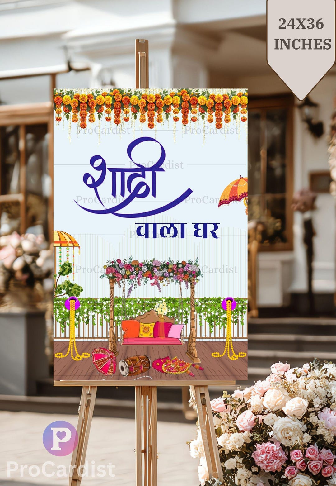 Indian Wedding Welcome Sign Shaadi Wala Ghar 18x24 and 24x36 Printable ...