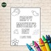 Mother's Day Card Printable | Color Your Own Card | Best Mom Greeting ...