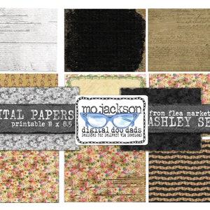 Digital Printable Paper 11 X 8.5 Inch Format Junk Journal Scrapbook ...