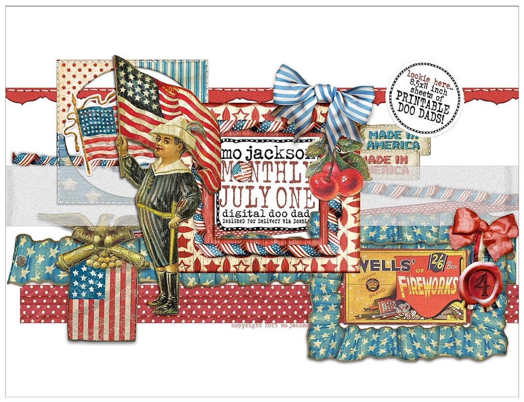 Printable Collage Sheets - Monthly July One - Etsy