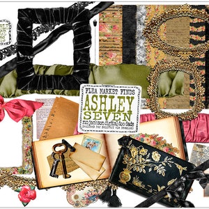 Digital Printable Collage Sheets Ashley Seven - Etsy