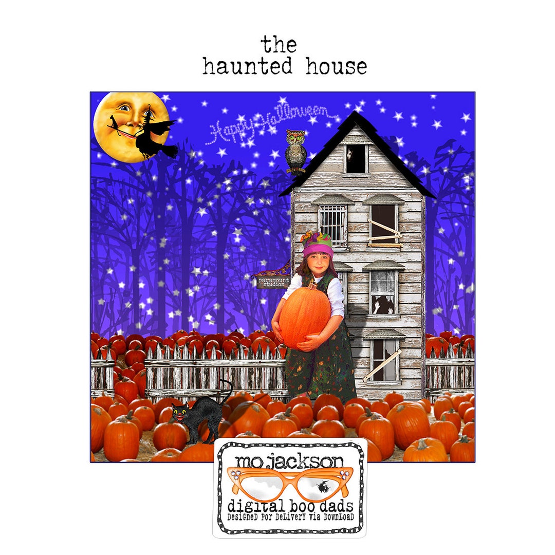 Digital Haunted House Printable Halloween Scrapbook Junk Journal Set - Etsy