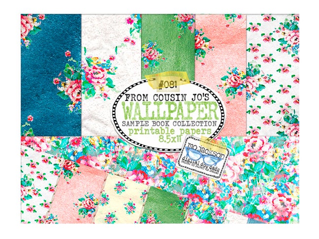 Digital Vintage Antique Wallpaper Printables - Digital Download Art ...