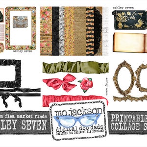 Digital Printable Collage Sheets Ashley Seven - Etsy
