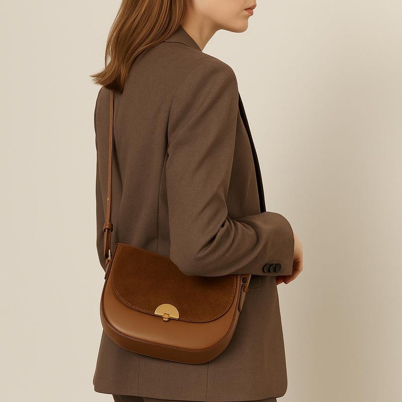 Genuine Suede Saddle Bag - Etsy